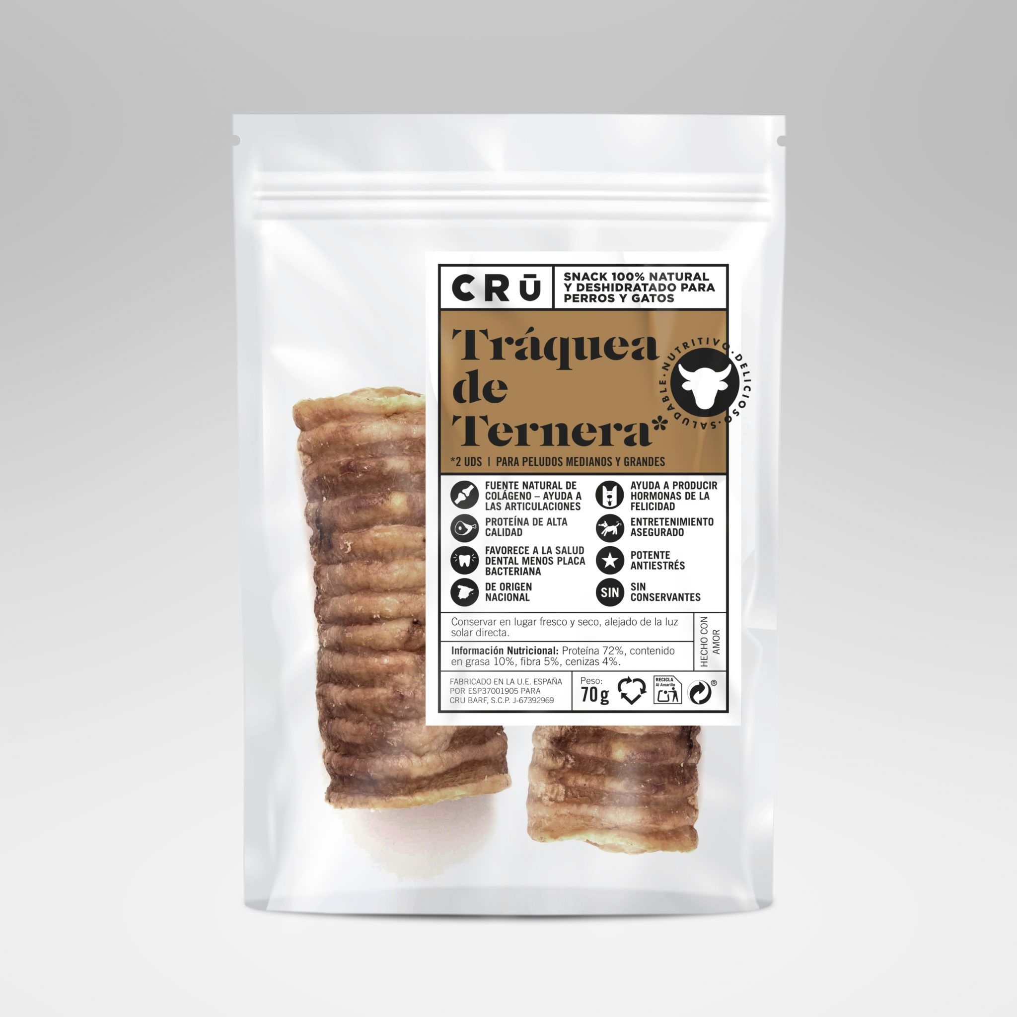 Traquea de ternera para perros: snack rico en glucosamina | RECETAS BARF